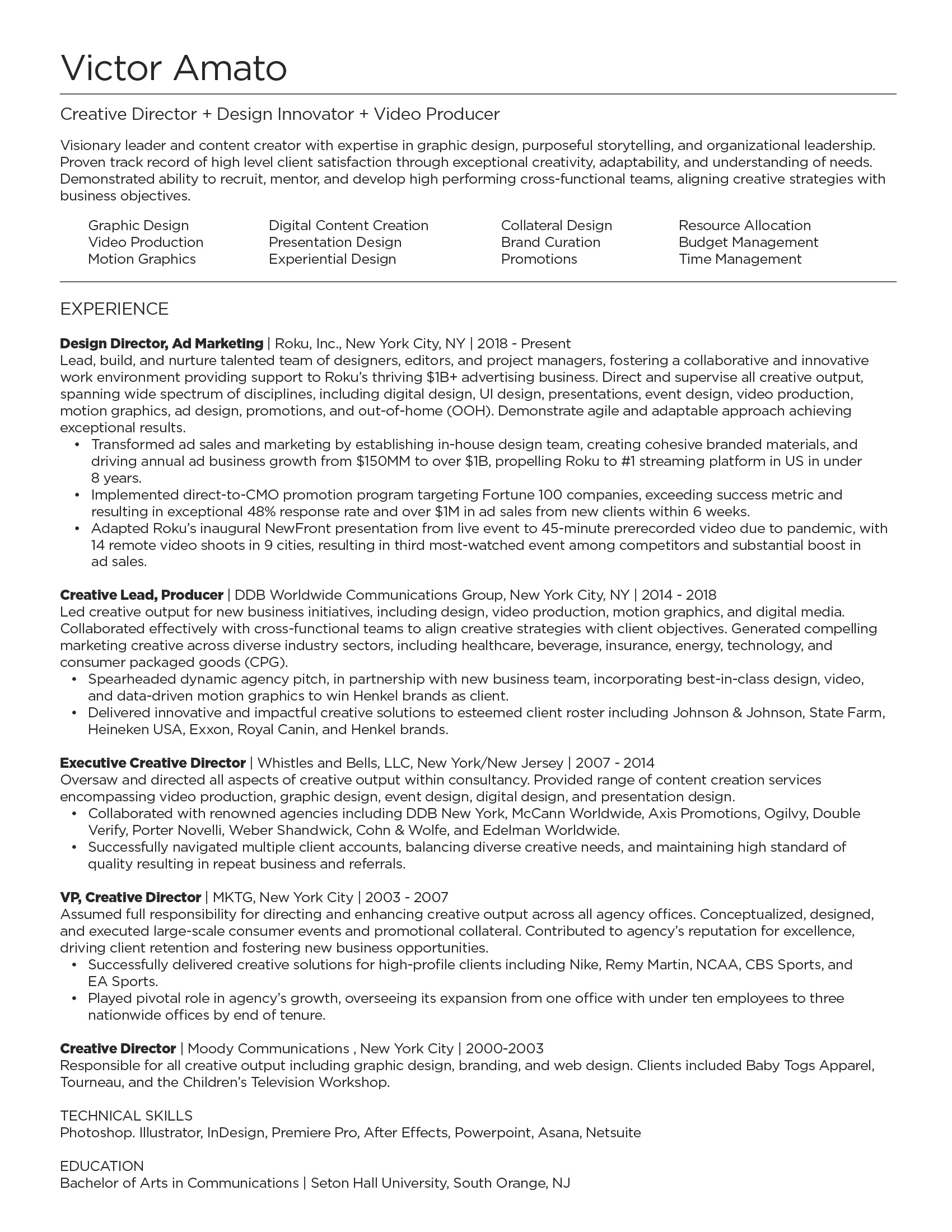 Resume – Victor Amato
